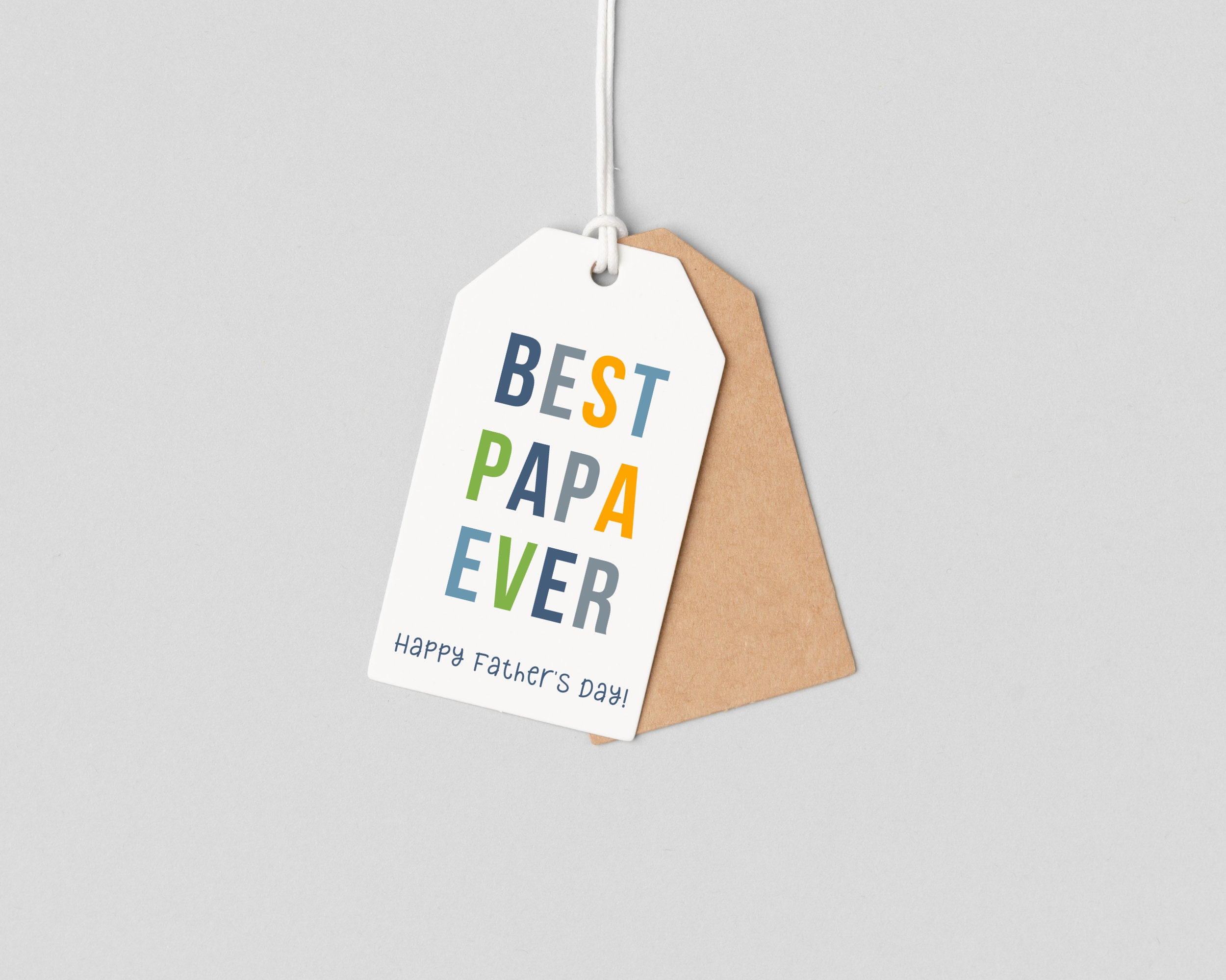 Printable Father's Day Gift Tags Best Dad Ever Tags for - Etsy