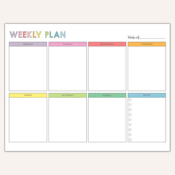 Weekly Planner - Etsy