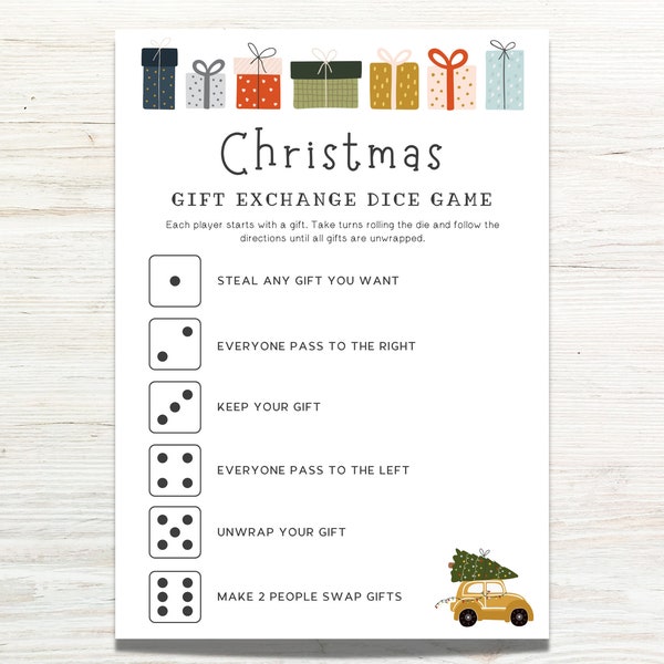 Christmas Gift Exchange Dice Game - 60+ Gift Ideas for 2024