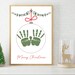 Christmas Handprint Art, Printable Christmas Handprint Craft ...