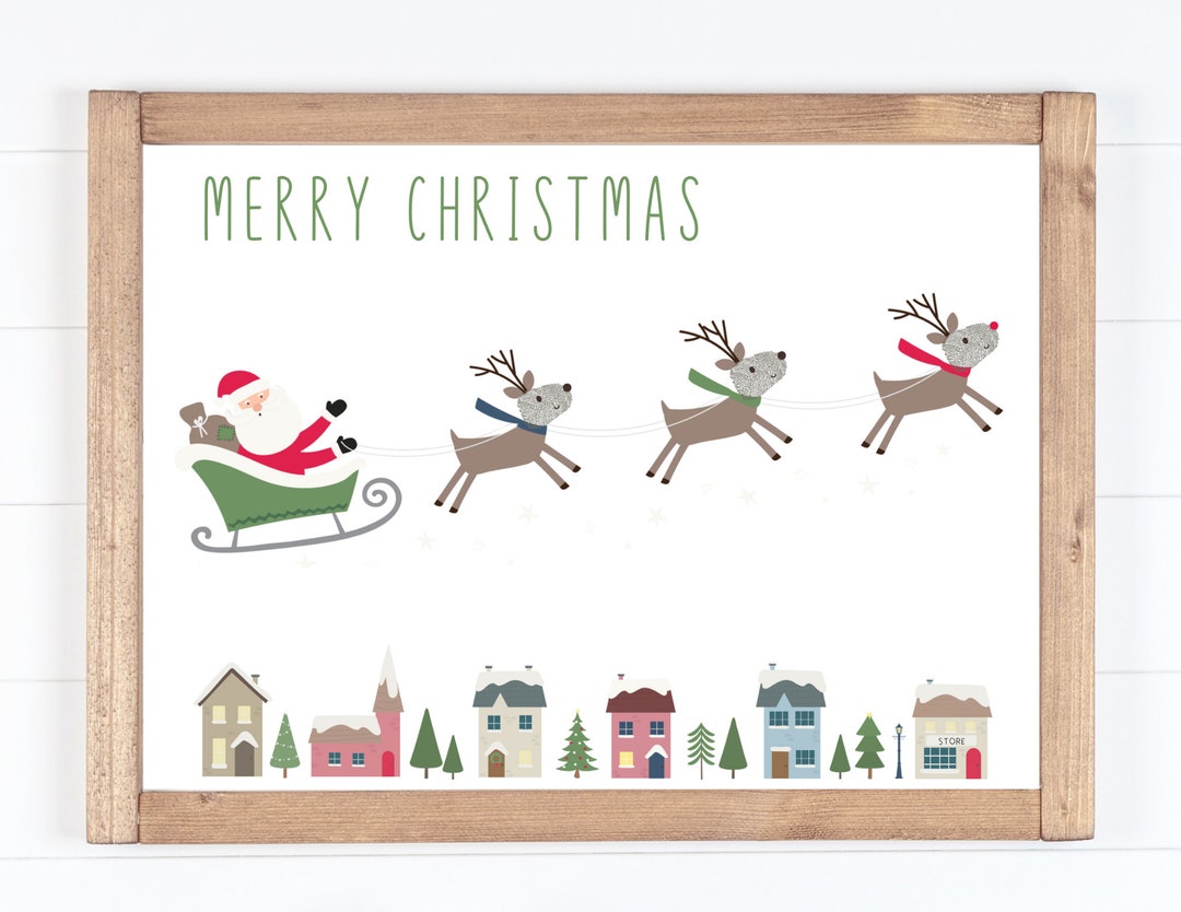 Christmas Fingerprint Art, Christmas Fingerprint Craft, Christmas Kids ...