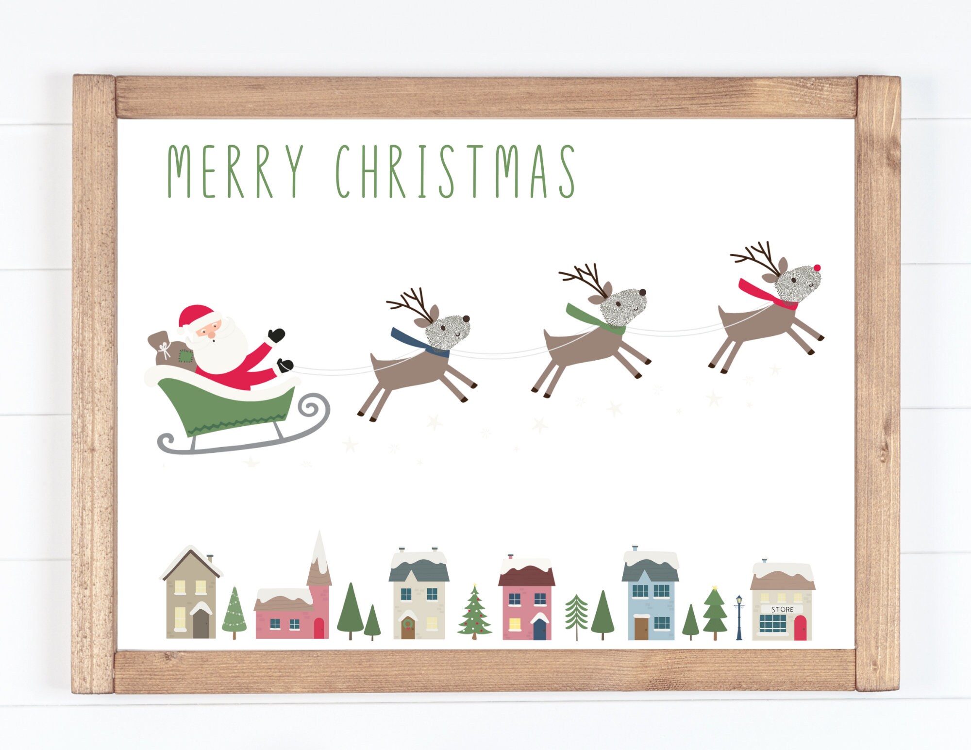 Christmas Fingerprint Art, Christmas Fingerprint Craft, Christmas Kids ...