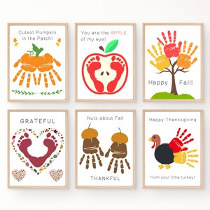Fall Handprint Craft Bundle, Thanksgiving Handprint Footprint Art ...
