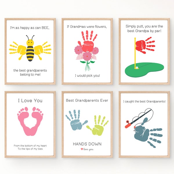 Grandparents Day Handprint Craft Bundle - Etsy