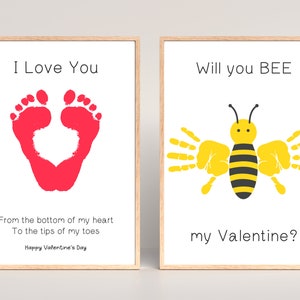 Valentines Handprint Craft Bundle, Valentine Art for Kids, Toddler ...