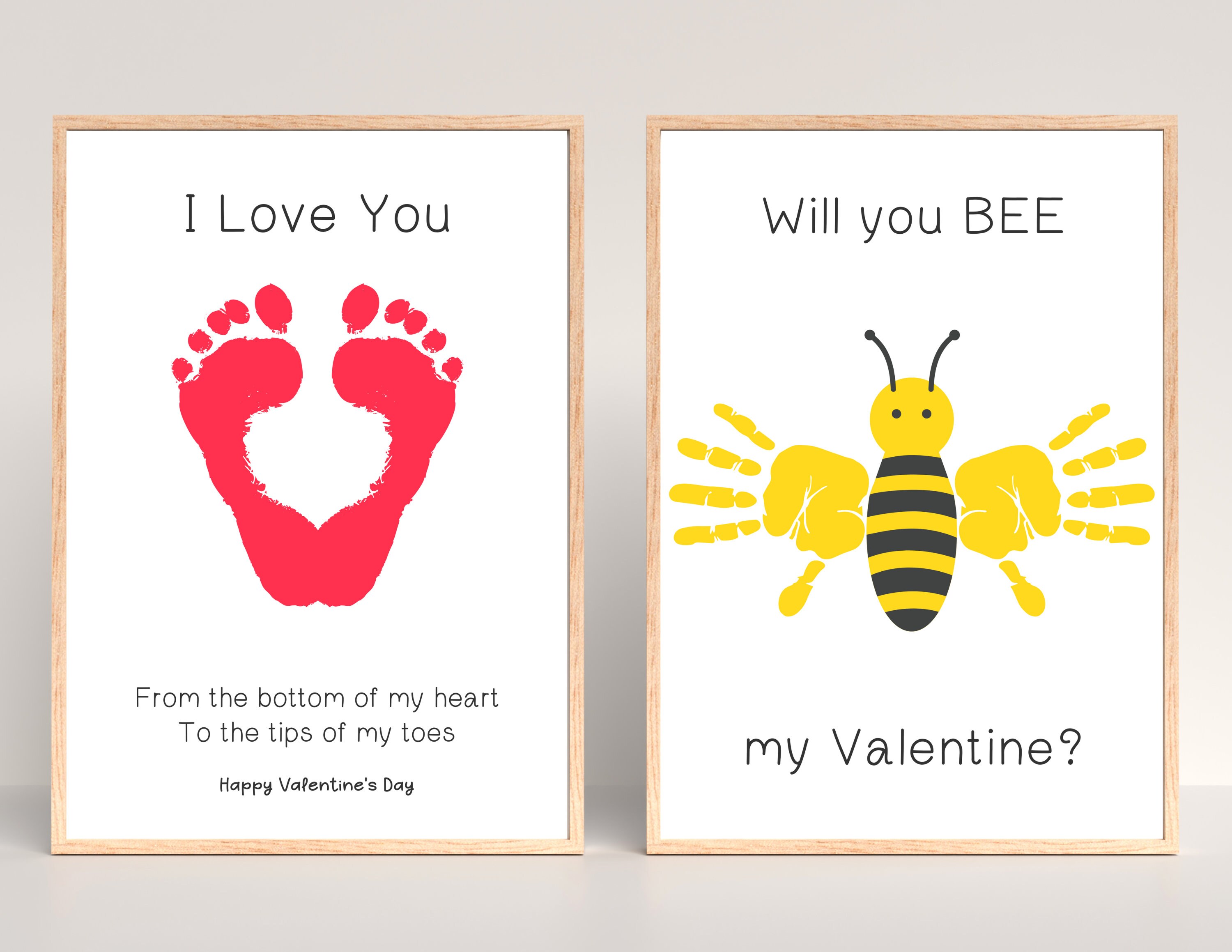 Valentines Handprint Craft Bundle, Valentine Art for Kids, Toddler ...