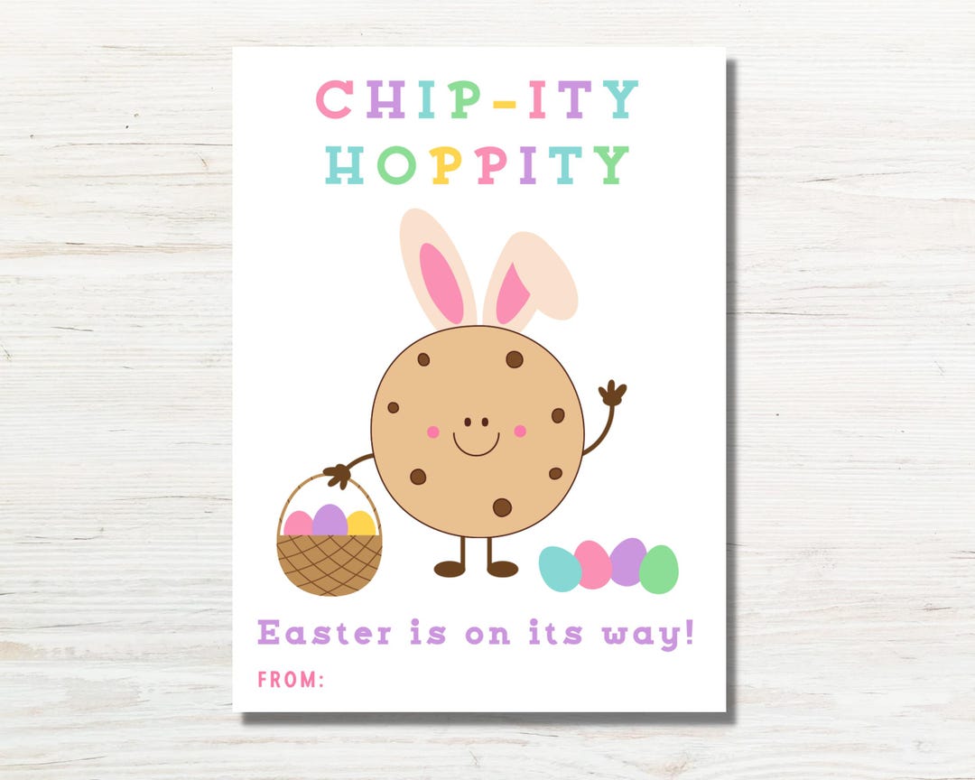Easter Treat Tags Printable, Chip Hooray Cookie Tag, Classroom Treat ...