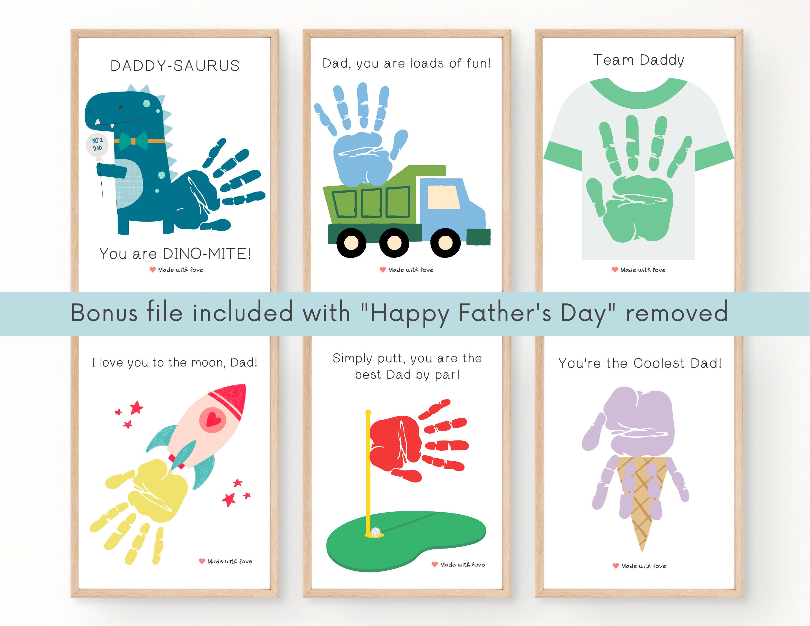 Father's Day Handprint Craft Bundle Fathers Day Gift From - Etsy