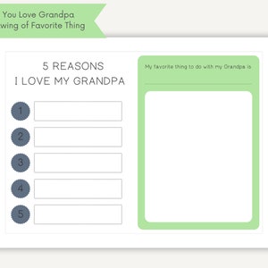 All About My Grandpa Printable Book, Father's Day Questionnaire ...