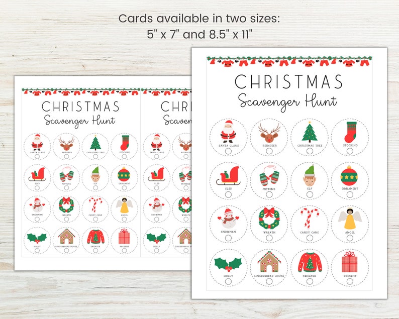 Christmas Scavenger Hunt Printable Holiday Family Activity - Etsy
