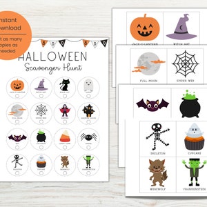 Halloween Scavenger Hunt Printable, Halloween Kids Activity, Halloween ...
