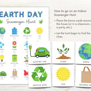 Earth Day Scavenger Hunt Printable With Cards, Earth Day Activities for ...