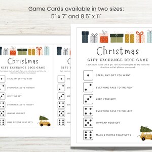 Christmas Gift Exchange Dice Game, Christmas White Elephant Gift ...