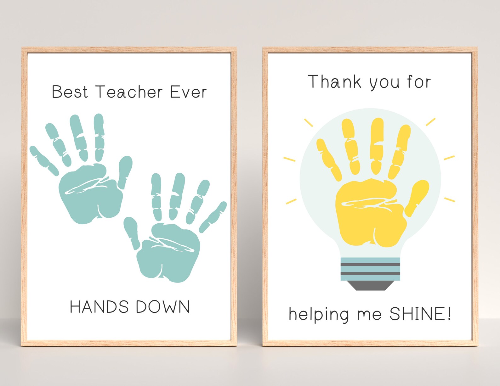 Teacher Appreciation Handprint Art, Handprint Teacher Appreciation Card ...