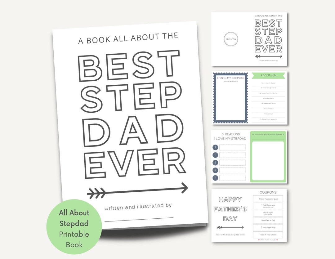 All About My Stepdad Printable Book, All About Dad, Fathers Day Gift ...