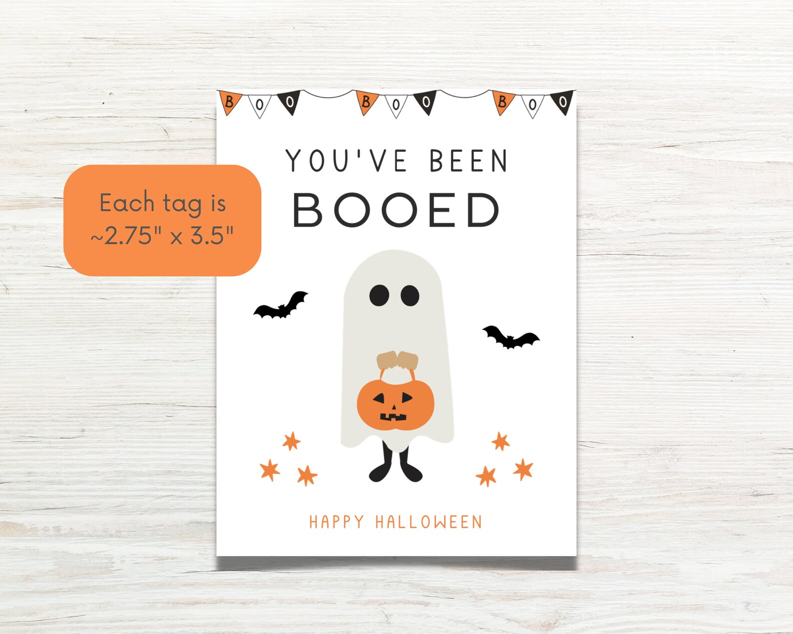 You've Been Booed Tag Printable, Halloween Treat Tag, Boo Favor Tags ...