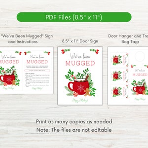 You've Been Mugged Christmas Printable, Hug in a Mug, We've Been Mugged ...
