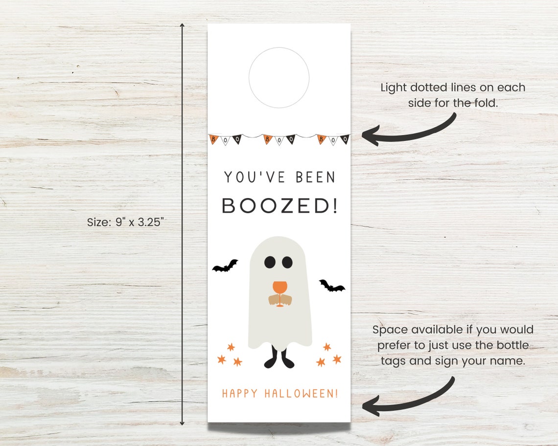 You've Been Boozed Printable Halloween Game, We've Been Boozed Kit ...