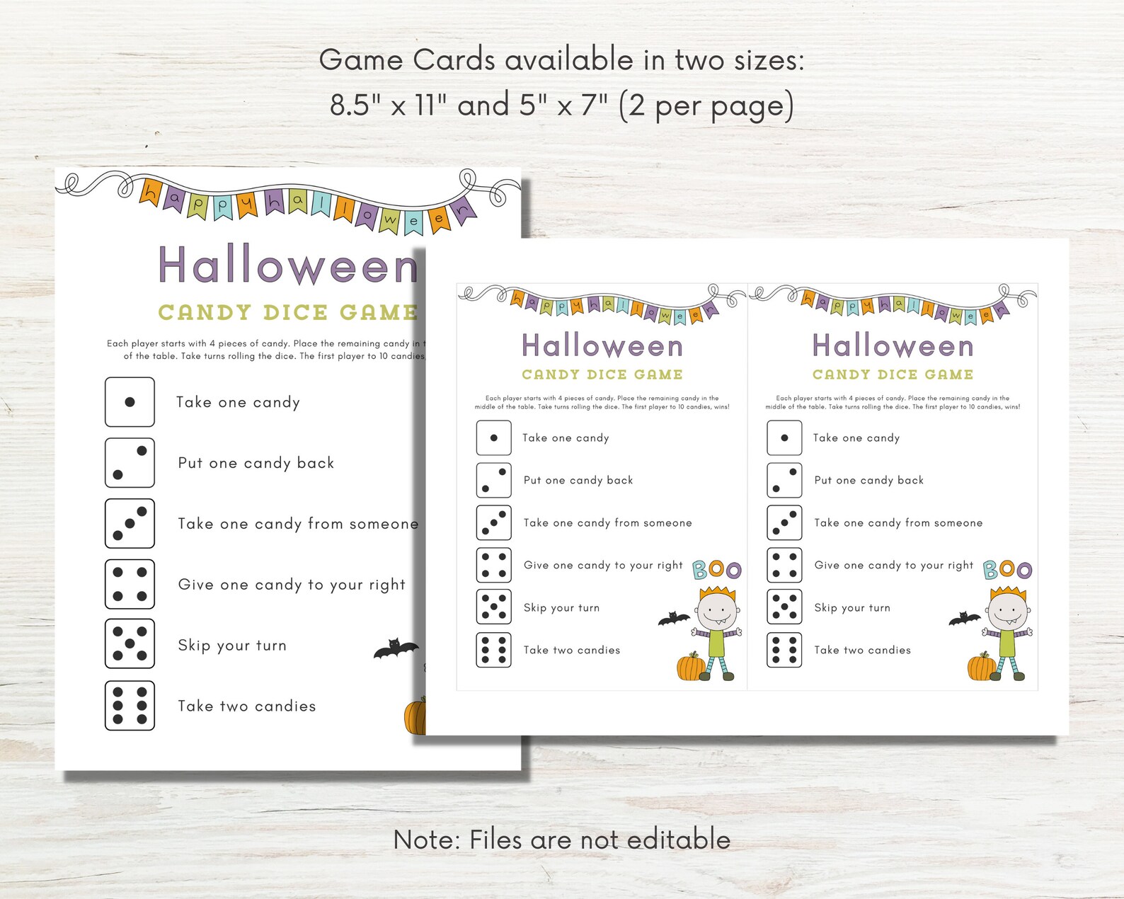 Halloween Candy Dice Game Halloween Activities for Kids - Etsy