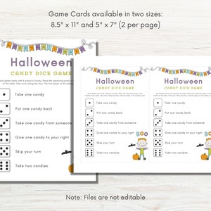 Halloween Candy Dice Game, Halloween Activities for Kids, Halloween ...