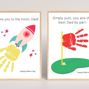 Father's Day Handprint Craft Bundle, Fathers Day Gift From Kids Son ...