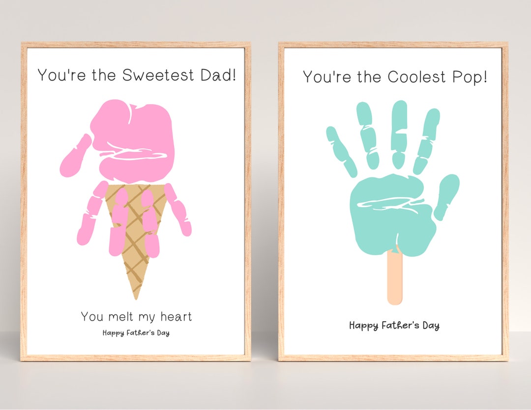 Father's Day Handprint Craft Printable, Handprint Art for Dad, Dad Gift ...