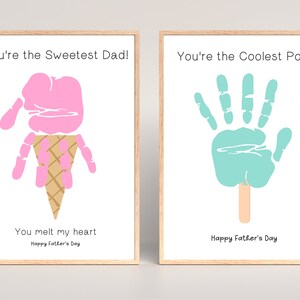 Father's Day Handprint Craft Printable, Handprint Art for Dad, Dad Gift ...