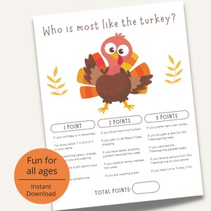 Thanksgiving Game Printable, Family Thanksgiving Game, Autumn Game ...
