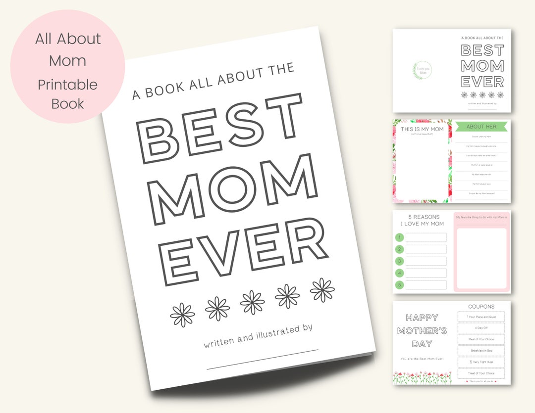 All About My Mom Printable Book Mother's Day - Etsy