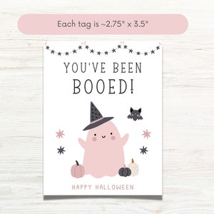You've Been Booed Tag Printable, Boo Favor Tags, Halloween Treat Tag ...
