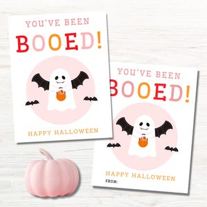 You've Been Booed Printable Tag, Halloween Treat Tag for Teacher, Boo ...