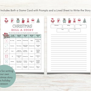 Christmas Story Starters, Roll a Story Dice Game, Christmas Games for ...