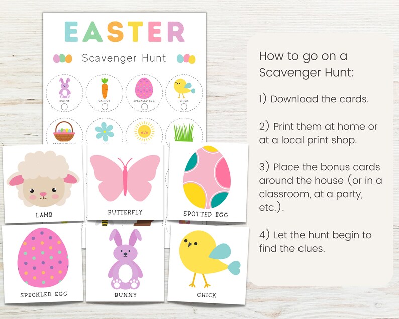 Easter Scavenger Hunt for Kids Printable Indoor Treasure Hunt - Etsy