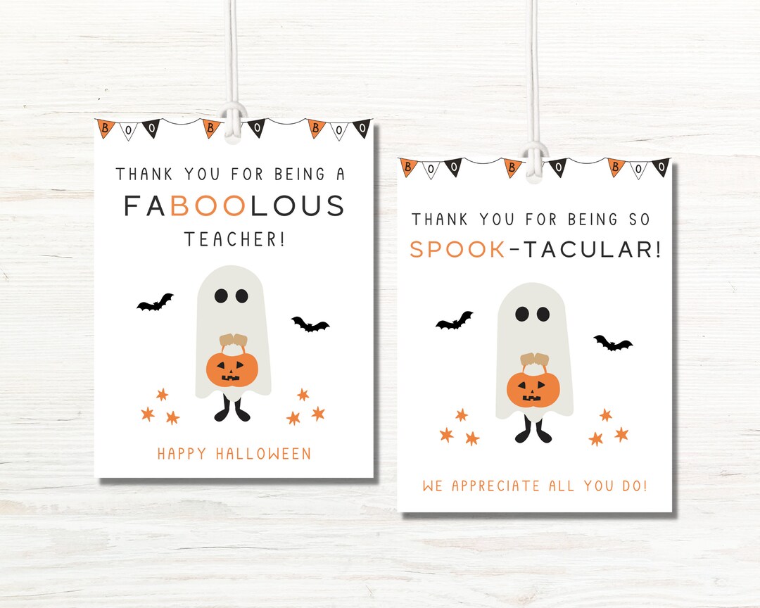 Faboolous Teacher Tag Printable, Spooktacular Teacher, Faboolous Gift ...