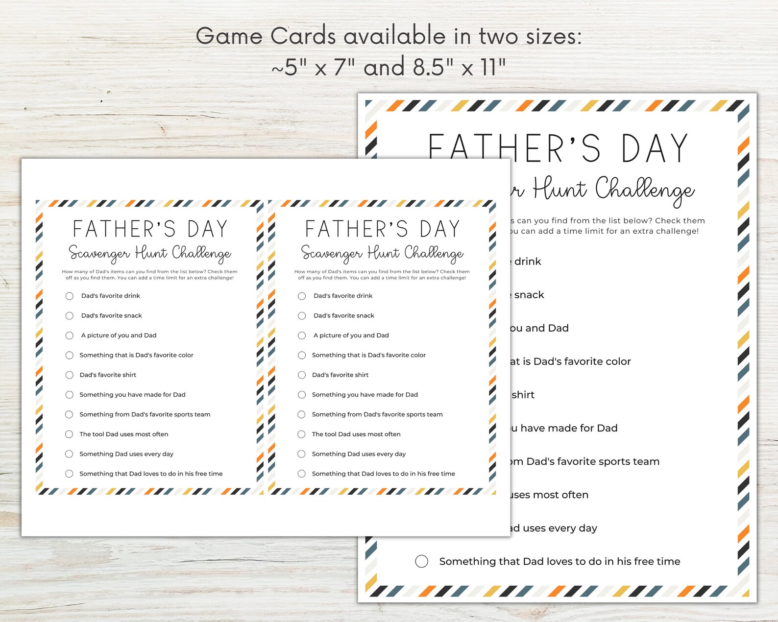 Father's Day Scavenger Hunt Game All About My Dad - Etsy