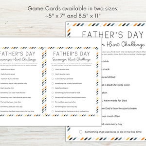Father's Day Scavenger Hunt Game, All About My Dad Treasure Hunt ...