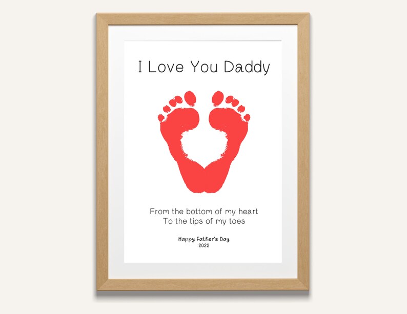 Father's Day Handprint Art Printable I Love You Daddy - Etsy
