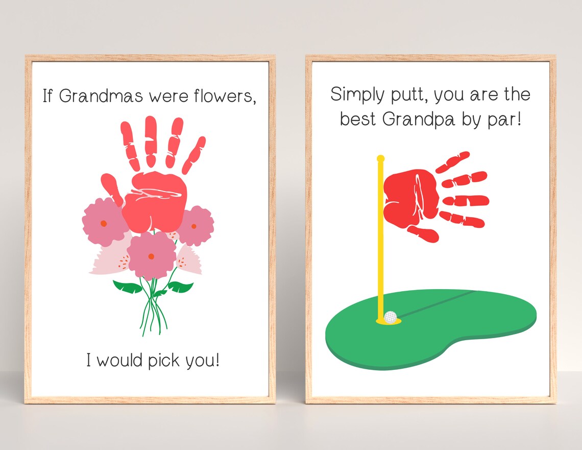 Grandparents Handprint Art Bundle Grandparents Day Craft - Etsy UK