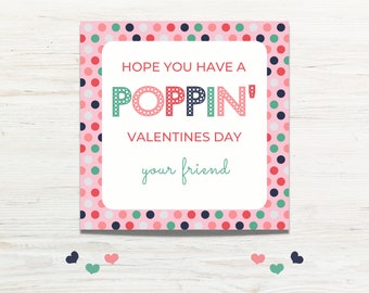 Pop It Valentine, Pop It Tags, Pop It Valentines Printable, Pop It ...