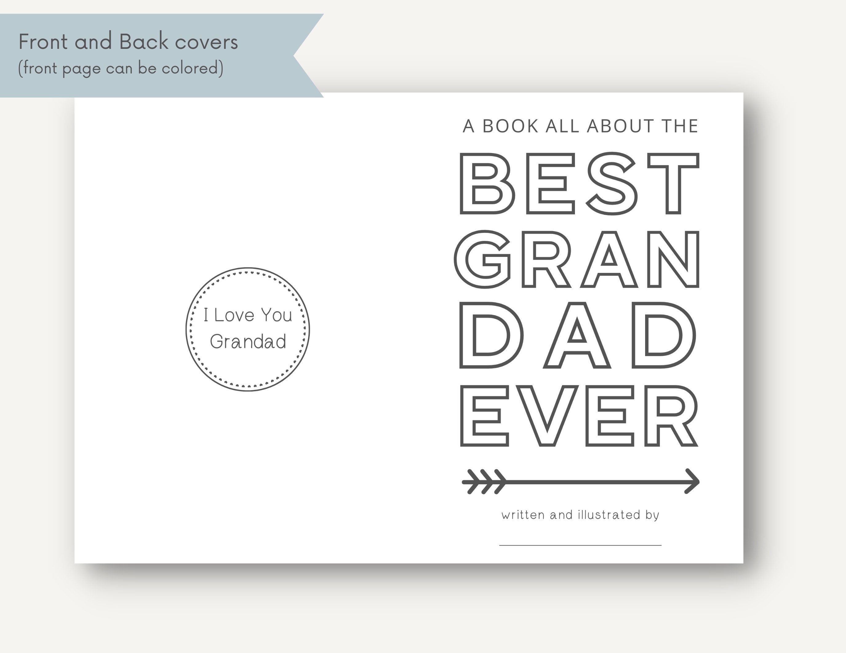 All About My Grandad Printable Book Grandad Father's Day - Etsy