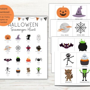Halloween Scavenger Hunt Printable, Halloween Kids Activity, Halloween ...