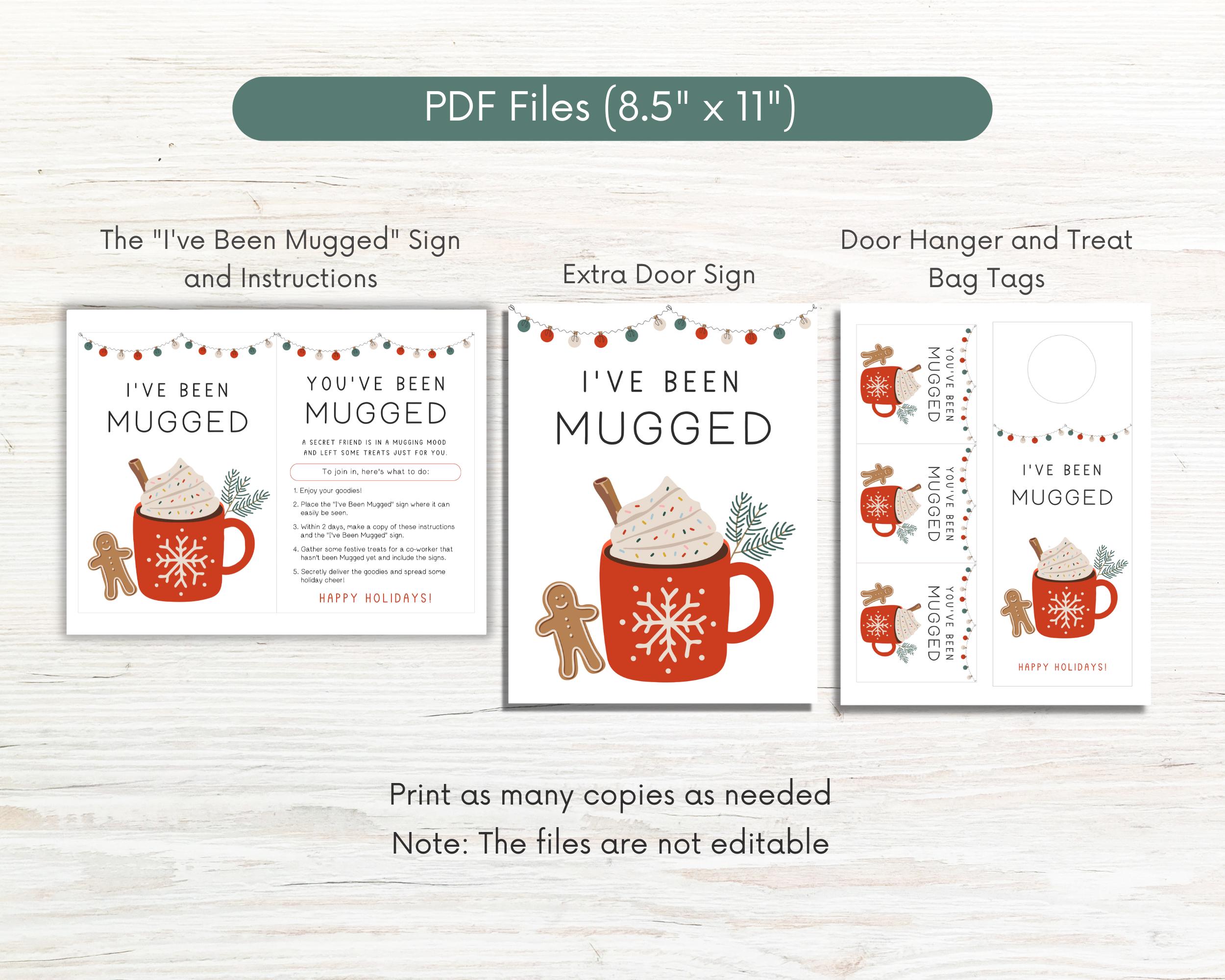 You've Been Mugged Office Printable, I've Been Mugged Coworker Game ...