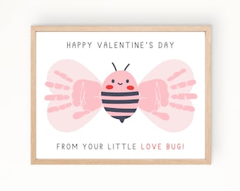 Valentines Handprint Craft, Valentine Art for Kids, Toddler Valentine ...
