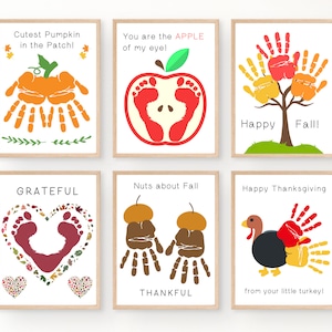 Fall Handprint Craft Bundle Thanksgiving Handprint Footprint - Etsy