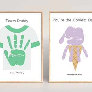 Father's Day Handprint Craft Bundle, Fathers Day Gift From Kids Son ...