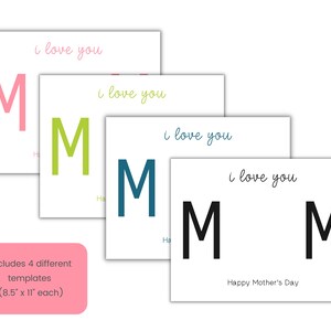 Mother's Day Handprint Art, I Love You, Happy Mothers Day Printable ...