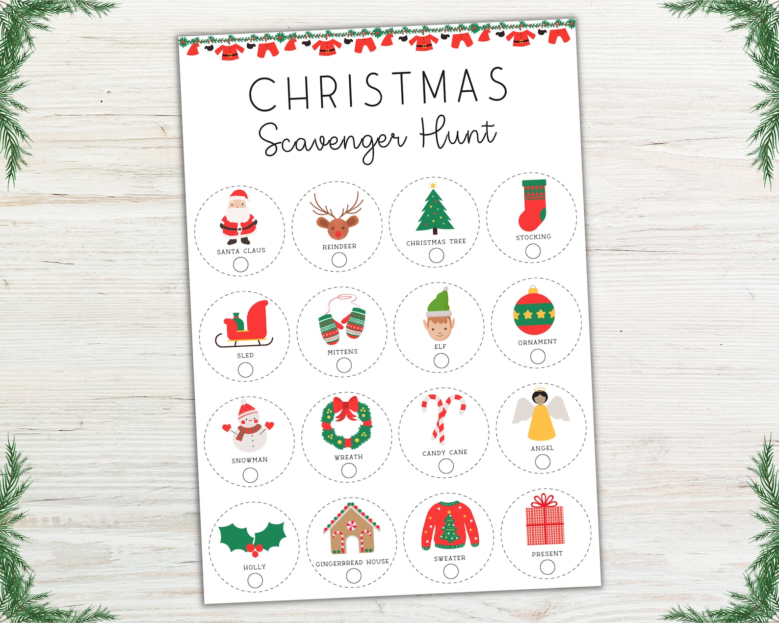 Christmas Scavenger Hunt Printable Holiday Family Activity - Etsy