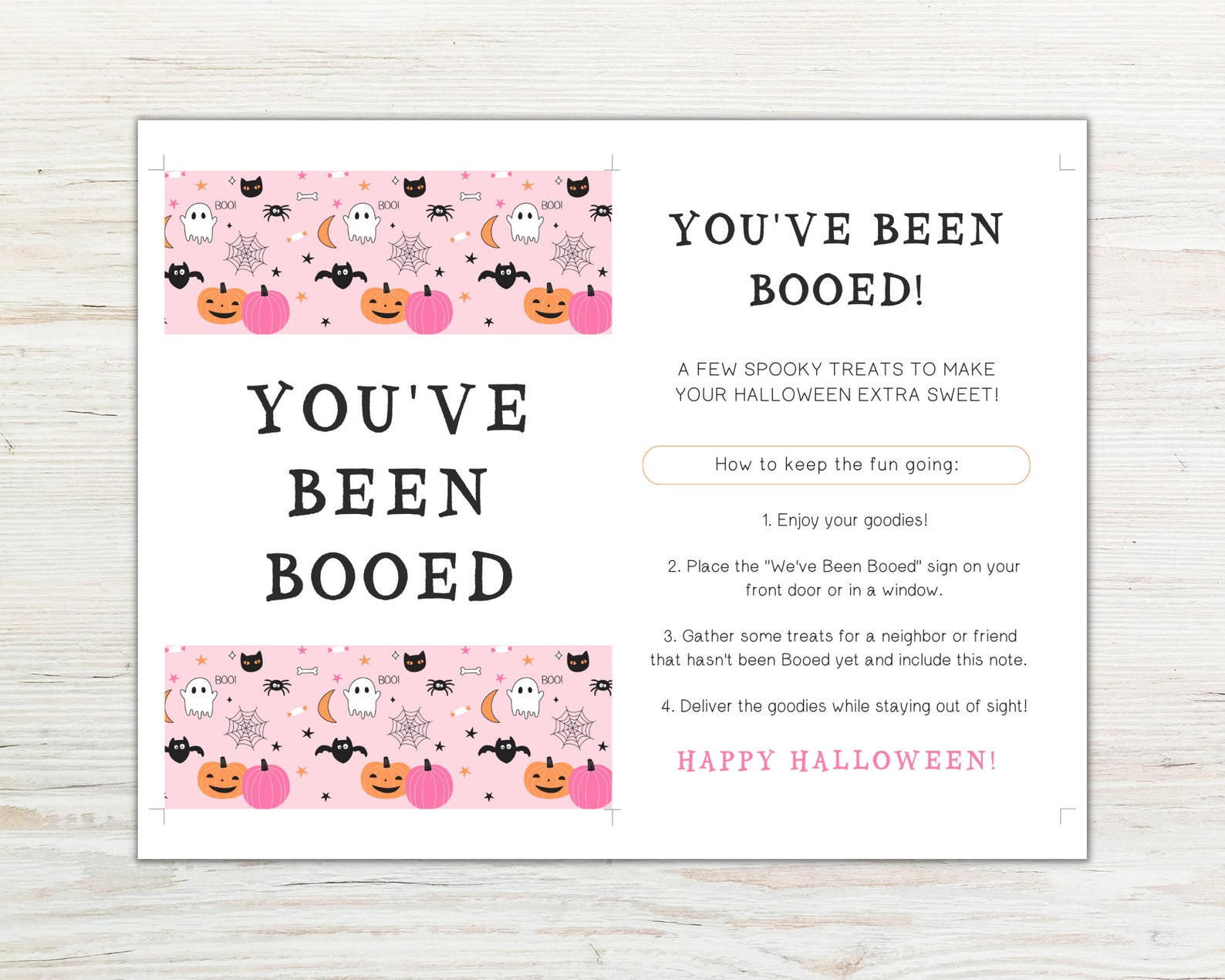 You've Been Booed Printable You've Been Booed Kit - Etsy