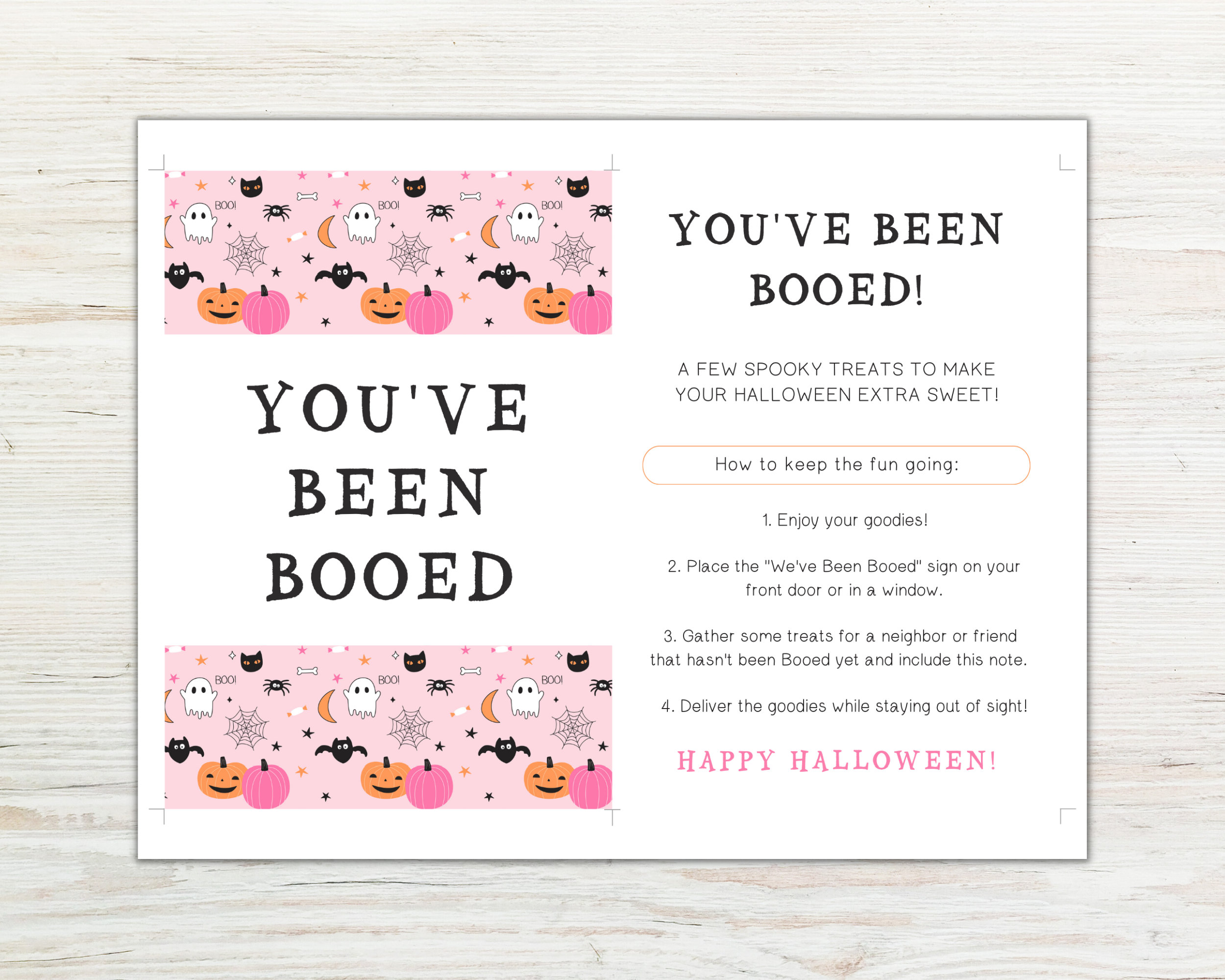 You've Been Booed Printable You've Been Booed Kit - Etsy