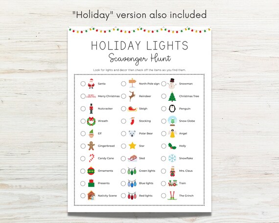 Búsqueda Del Tesoro De Luces Navideñas